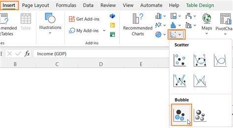 How To Create A Bubble Chart In Excel