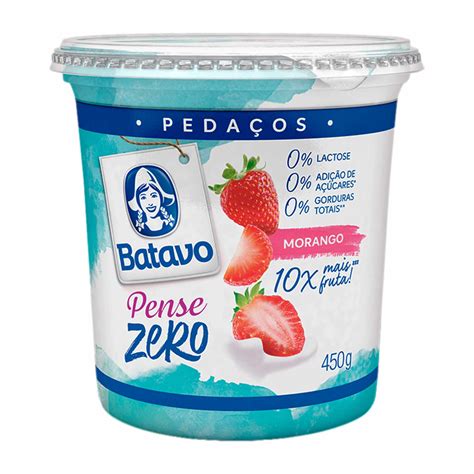 Iogurte De Morango Desnatado Pense Zero Batavo 450g Zaffari