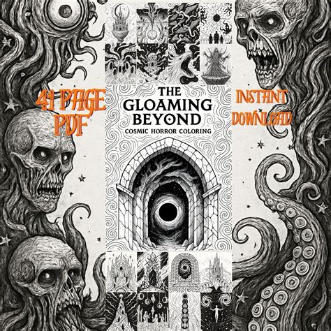 Cosmic Horror Coloring Book Eldritch Gothic Space Art Pdf Etsy