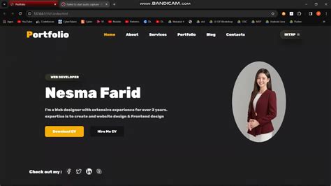 Finished Task1 Of Personal Portfolio At Codealpha Nesma Farid Posted On The Topic Linkedin