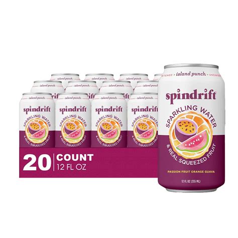 Spindrift 20 Pack Of Island Punch Passion Fruit Orange