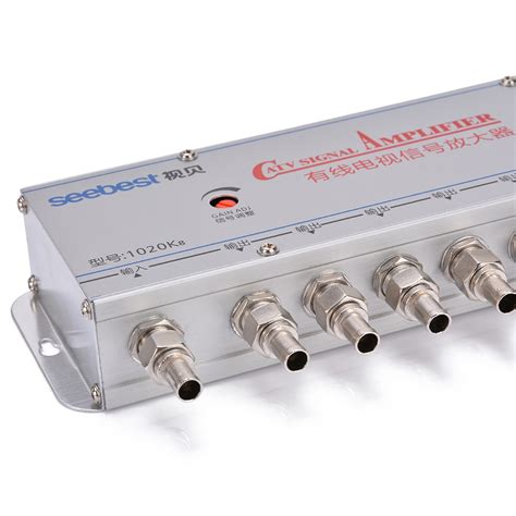 Adjustable 1 In 8 Out Catv Tv Signal Amplifier 8 W Grandado