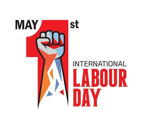 International Labour Day Design Poster With Fist 1st May Celebration