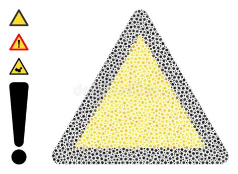 Warning Triangle Composition With Virulent Infection Icons Stock Illustration Illustration Of