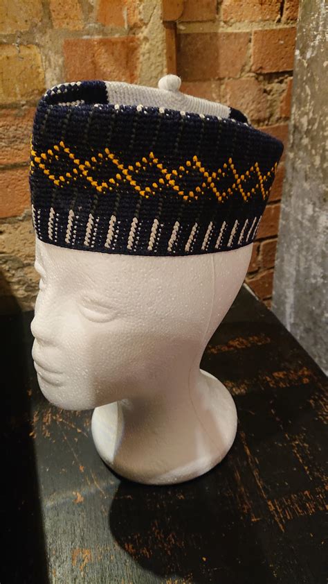 Muslim Capblue Hausa Hat Aboki Capeid Capblue Ramadan Capkufi Cap