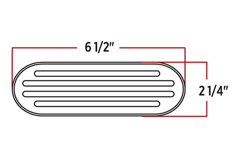 Trux® Tled Fow Flatline 65x225 Rectangular Led Backup Light