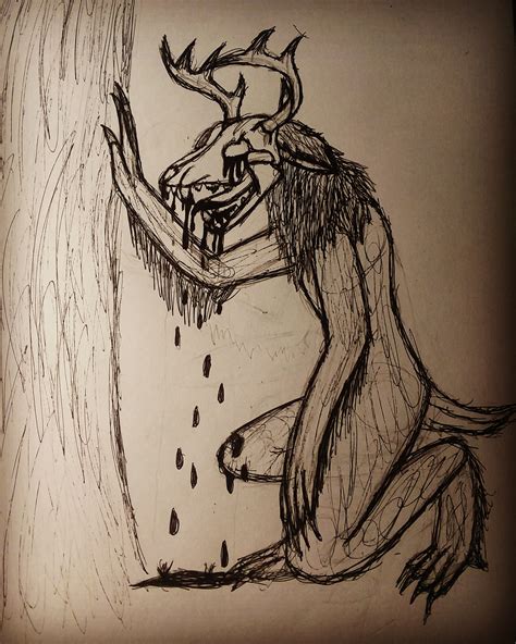 The Wendigo By Me Using Pen And Pencil Rspecart