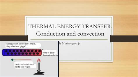 Thermal Energy Transfer Conduction And Convection Explained