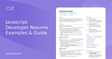 Javascript Developer Resume Examples Guide For