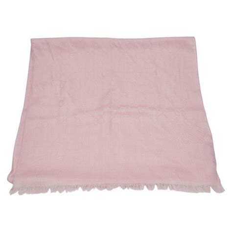 Gucci Bags Gucci Gg Pattern Scarf Pink Wool Silk Womens Gucci