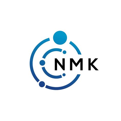 Nmk Letter Technology Logo Design On White Background Nmk Creative
