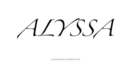 Alyssa Name Tattoo Designs