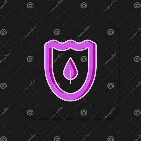 Filled Outline Shield With Leaf Icon Isolated On Black Background Eco