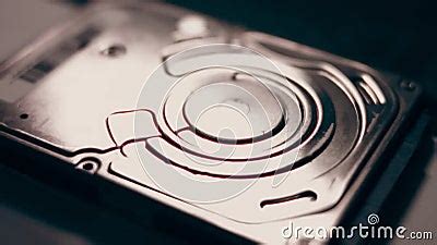 Hard Disk Drive Close Up Stock Footage Showing The Underside Of An HDD Drive With Connections