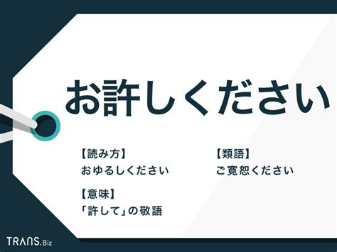 「お許しください」をビジネスで正しく使う！言い換えや敬語例文も Transbiz