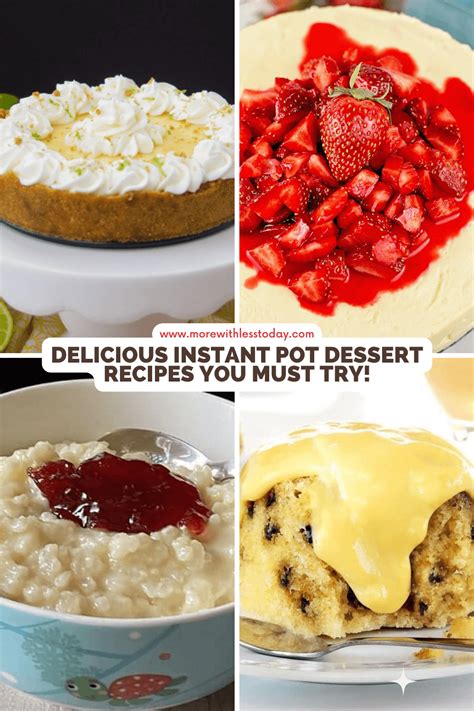 Delicious Instant Pot Dessert Recipes You Must Try