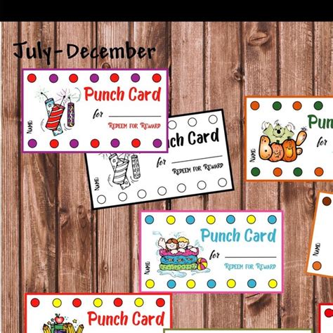 Carnival Punch Card Etsy
