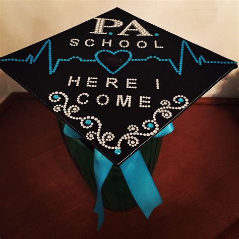 Graduation Cap Physician Assistant Ekg Bow College Graduation Cap