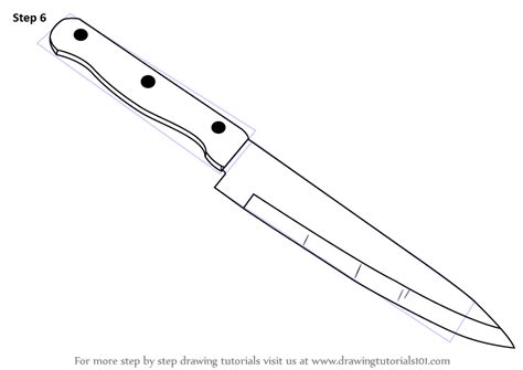 How To Draw A Kitchen Knife Everyday Objects Step By Step