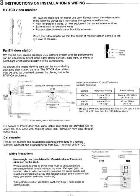 Aiphone My 1cd Users Manual
