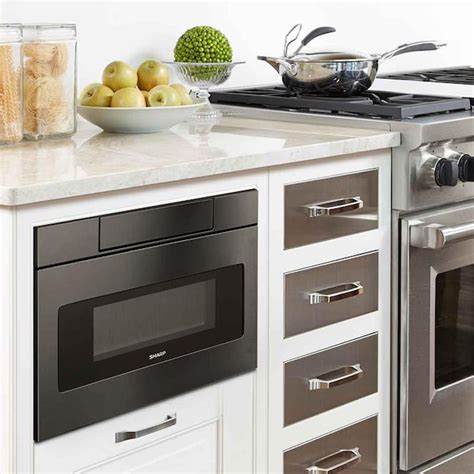 Sharp 12 Cu Ft Microwave Drawer Black Stainless Steel 239 In At