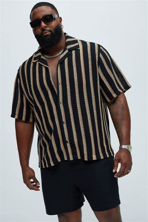 Mens Peyton Textured Shirt In Blackcombo Size Xl Black Button Down