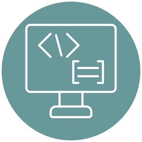 Estilo Del Icono Del Lenguaje De Codificación De Diseño Vectorial
