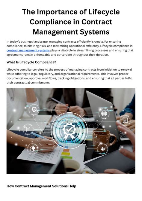 Ppt The Importance Of Lifecycle Compliance In Contract Management Systems Powerpoint