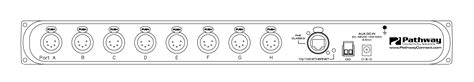 Pathway Connectivity Pathport 8 Port Dmx Female Rear Panel Rack Mount