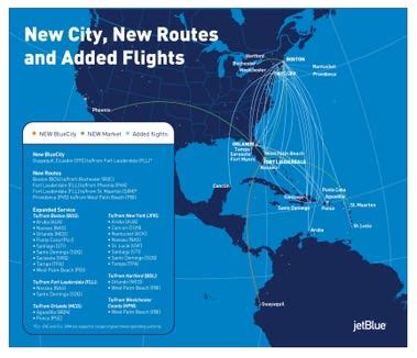 Jetblue Airways Adding Five New Routes Exiting Three Cities