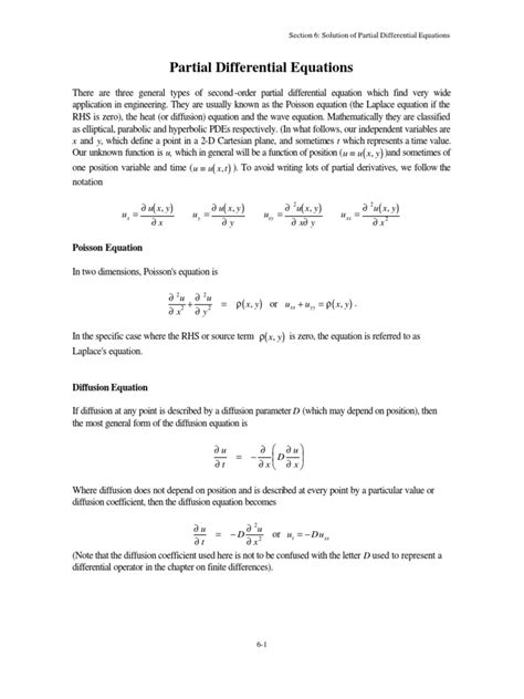 Partial Differential Equations | PDF | Partial Differential Equation | Equations