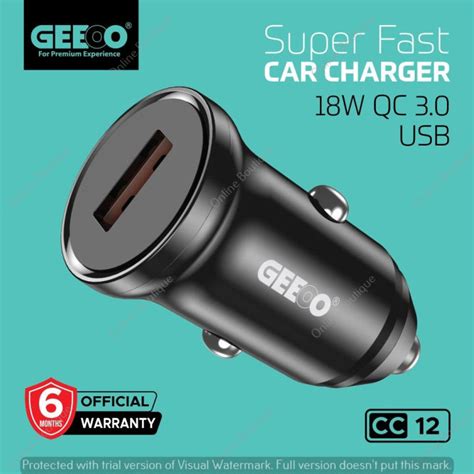 Geeoo Cc12 Usb A Super Fast Car Charger 18 Watt Bd