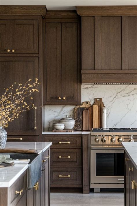 Brown Kitchen Aesthetic Modern Kitchen Design Home Interior Design