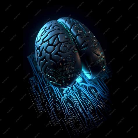 Imagen De Un Cerebro Con Concepto De Tecnología Con Placas De Circuitos