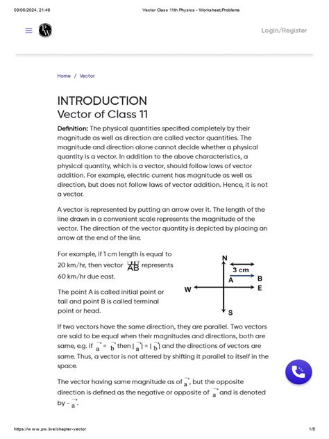 Vector Notes Pdf Euclidean Vector Linear Algebra