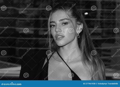 Portrait Of Fashion Model In Bodysuit Beauty Lady With Beautiful Face