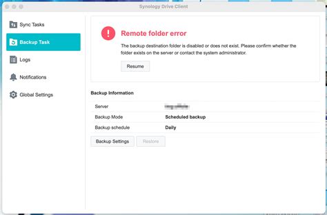 Synology Drive Client Remote Folder Error Rsynology