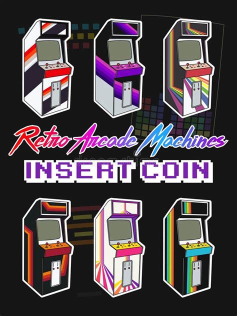 Arcade Machines From The 1980s Stock Illustration Illustration Of