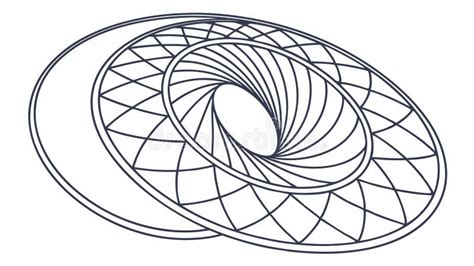 Geometric Spiral Design Abstract And Modern Art Element Vector Design Generative Ai Stock