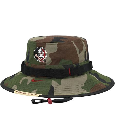 Nike Mens Camo Florida State Seminoles Boonie Performance Bucket Hat