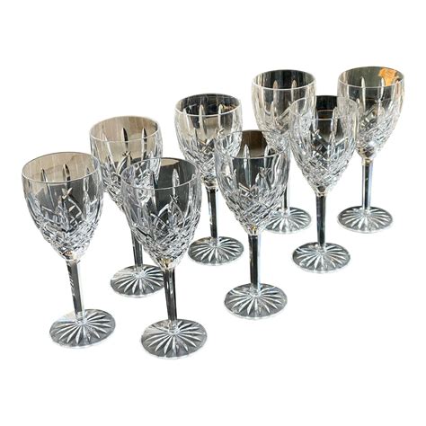 Waterford Crystal Araglin Wine Glasses Set Of 8 Chairish