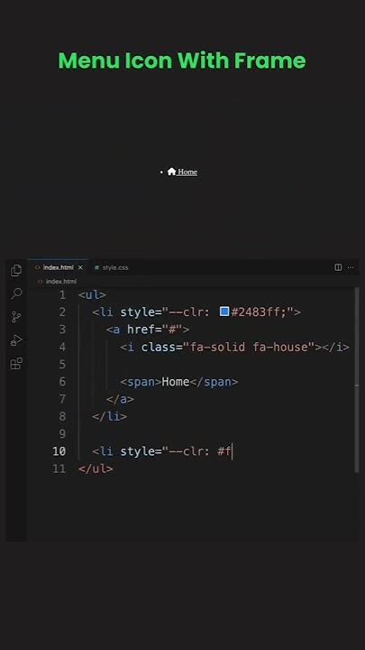 Menu Icons With Frame Using Css Codeinvent Youtube