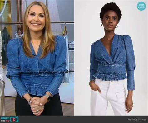 Wornontv Loris Denim Peplum Top On Good Morning America Lori