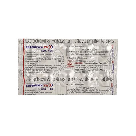 Buy Cefadrox Cv Tablet Online At Flat 18 Off Pharmeasy