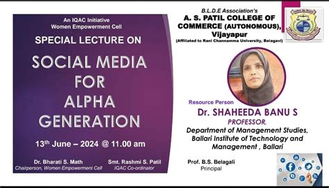 Drsyed Shaheeda On Linkedin Special Lecture On Social Media For Alpha Generation On 1362024 At