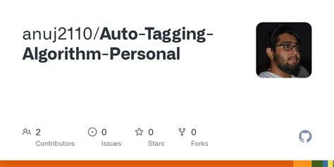 GitHub Anuj Auto Tagging Algorithm Personal