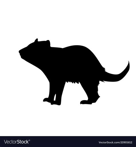 Tasmanian Devil Silhouette Royalty Free Vector Image