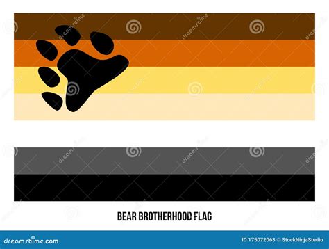 Bear Pride Flag Colors The International Bear Brotherhood Flag Yjpffr