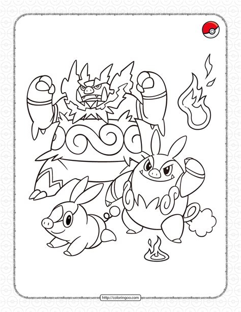Pokemon Coloring Pages Fire Type